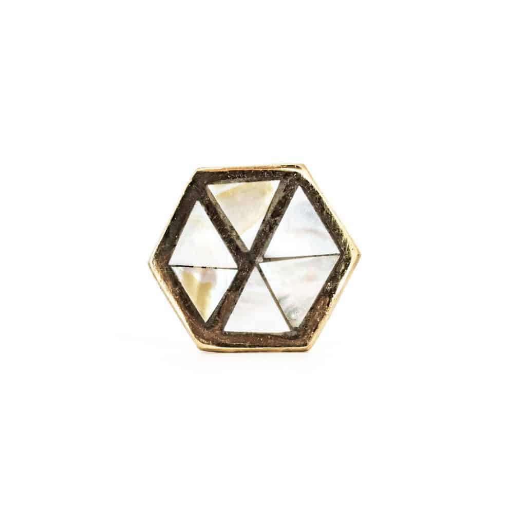 Pearled Spliced Hex Knob | Do.Up - Cabinet Knobs & Handles