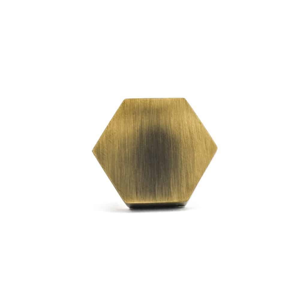 Antique Gold Hexagon Knob - Shop Cabinet knobs