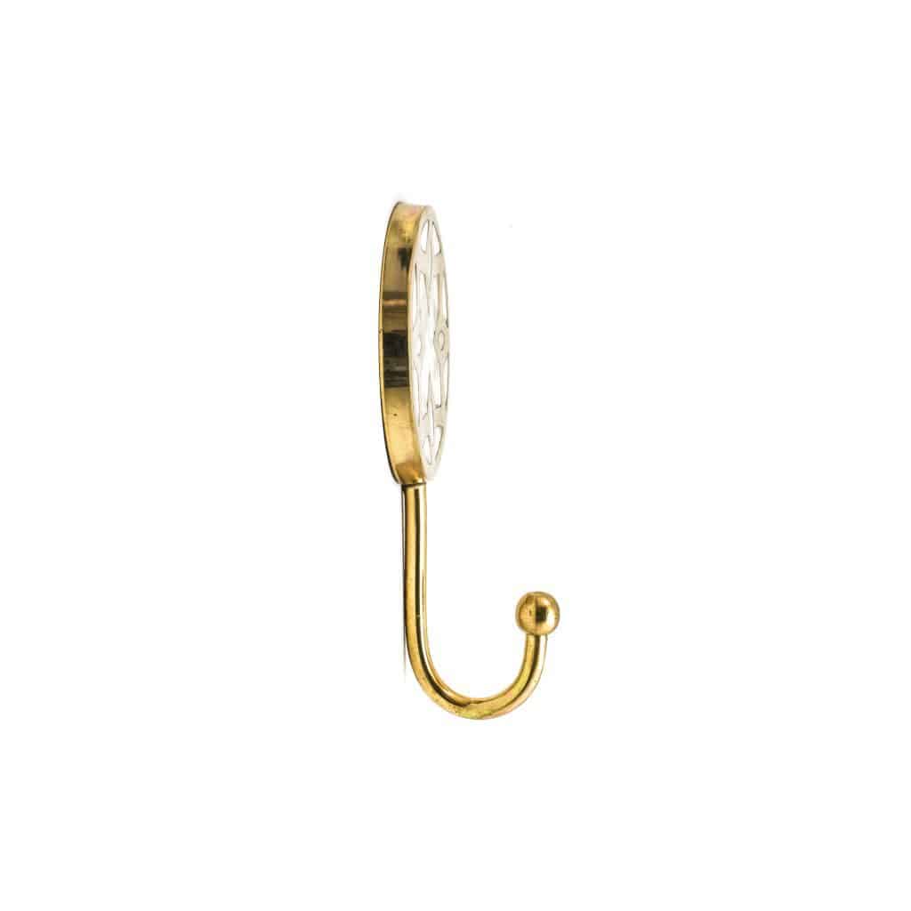 Gold Flower Inlay Wall Hook - Wall Hook and Storage Solutions