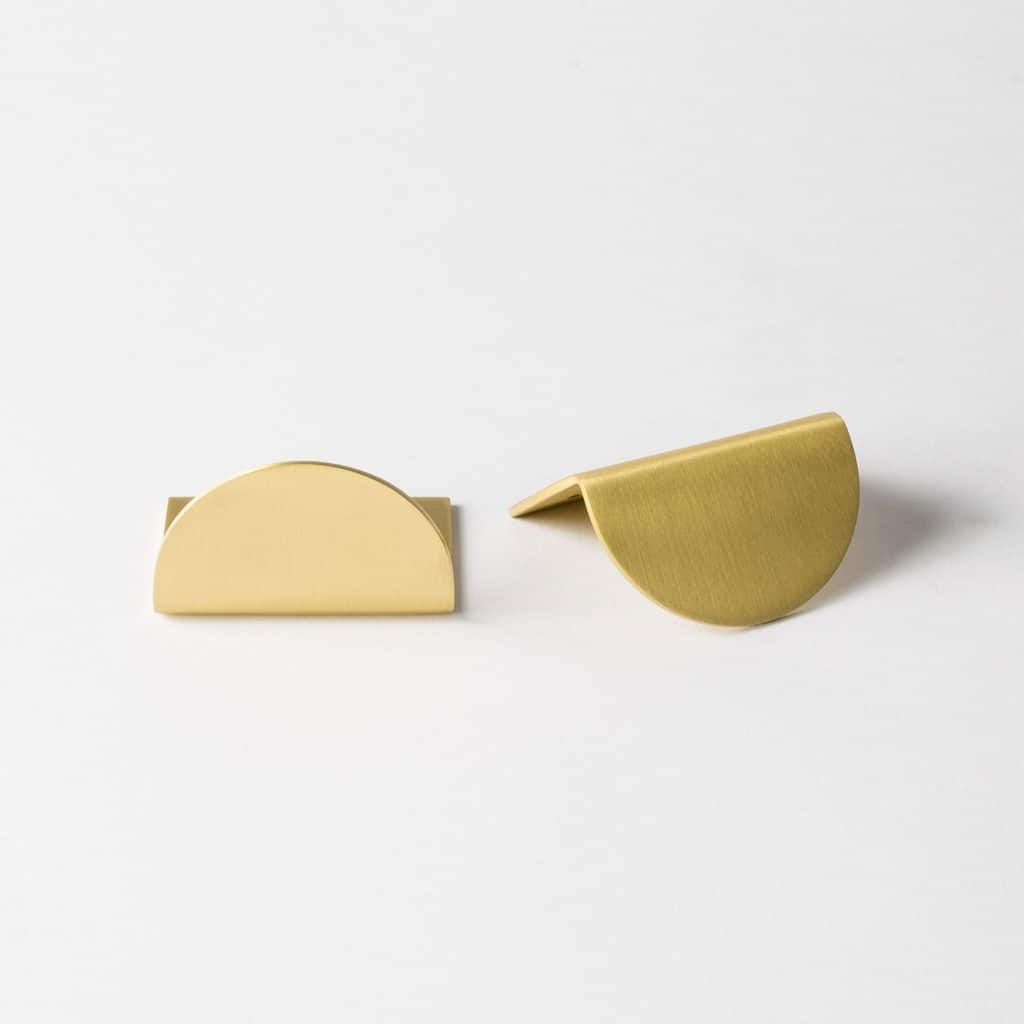 Brushed Gold Brass Half Moon Pull | D.LUXE by Do.Up - Cabinet Pulls
