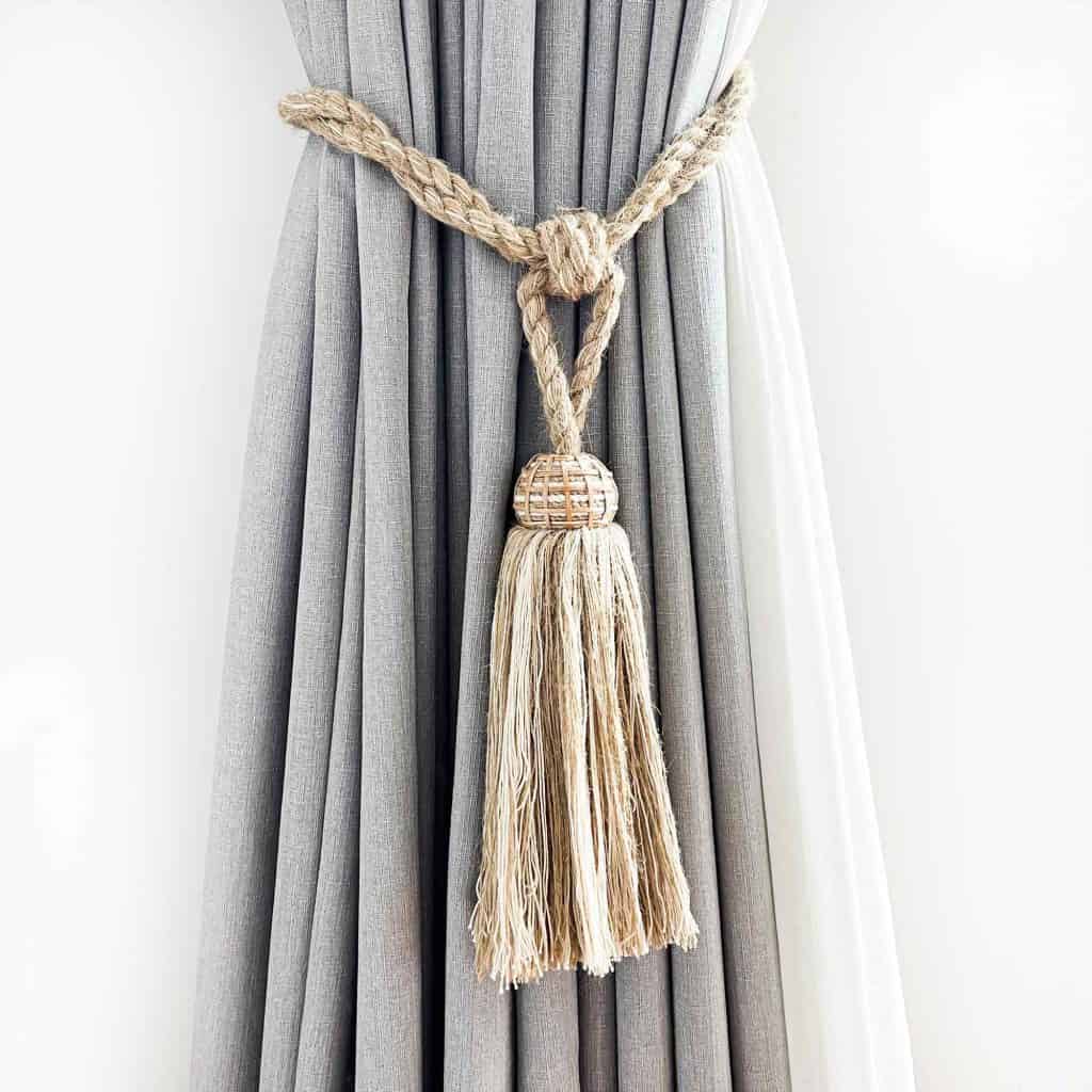 Dual Fibre Woven Rattan Curtain Tie Back | Do.Up - Tie Backs
