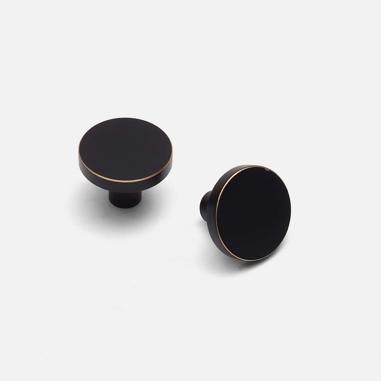 Ube Matte Black/Brushed Brass Knob - Cabinet Handle | Do.Up