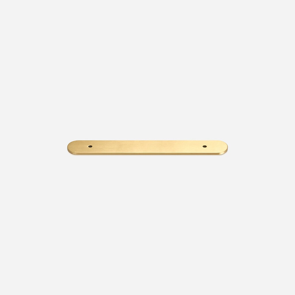Decorative Curved Matte Brass Backplate in Australia I DoUp